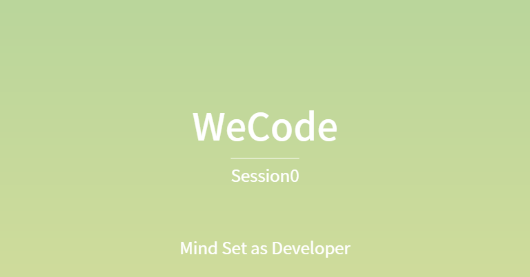 Session 0. WeCode O.T
